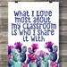 Classroom decor Printable art What I love most about my | Etsy