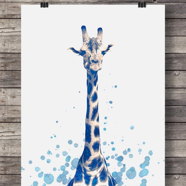 Blue Giraffe - Etsy