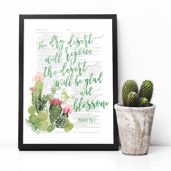 Desert Cactus Print - Etsy
