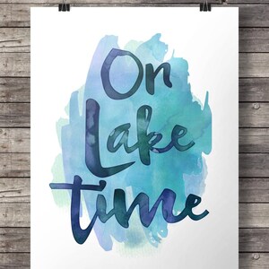Watercolor 'on Lake Time' Printable | Summer Art Print - Etsy