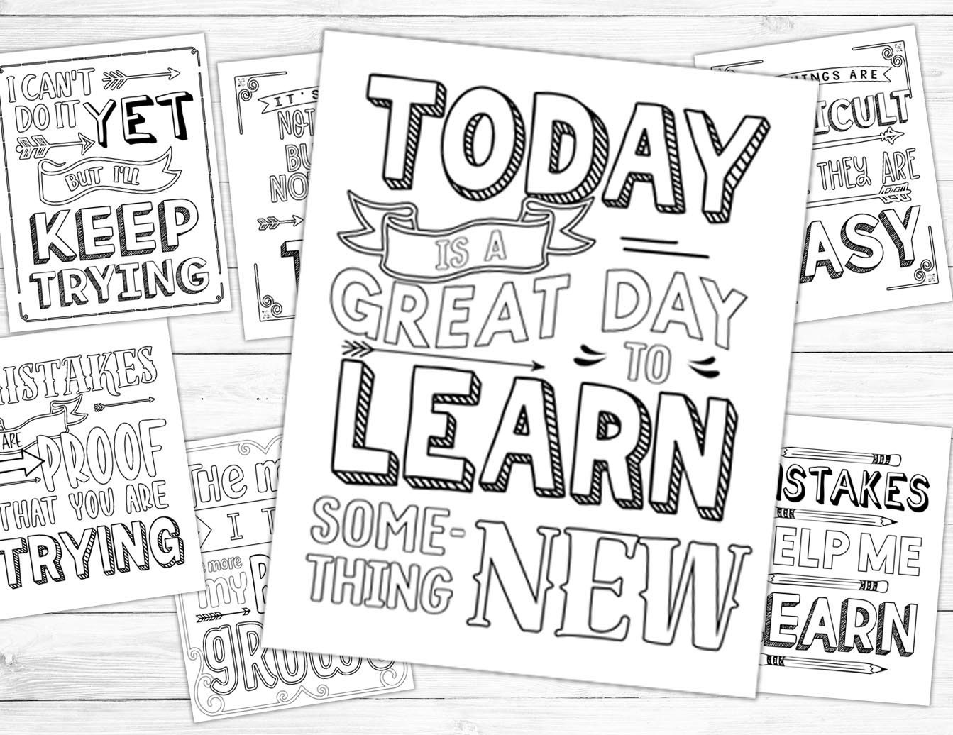 20 Growth Mindset Coloring Pages, PRINTABLE Mindset Resources, Teacher ...