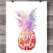 Pineapple Quote Print Printable Art Fruit Art Print Be a - Etsy
