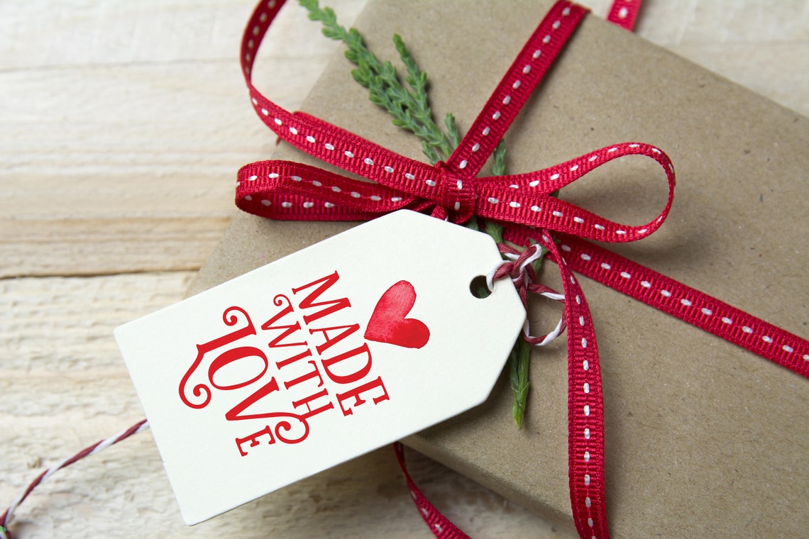 Made With Love Watercolor Printable Gift Tags | Holiday Christmas Tags ...