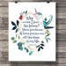 Bible Verse Watercolor Psalms 23v6 Scripture Print Why Fear the Future ...