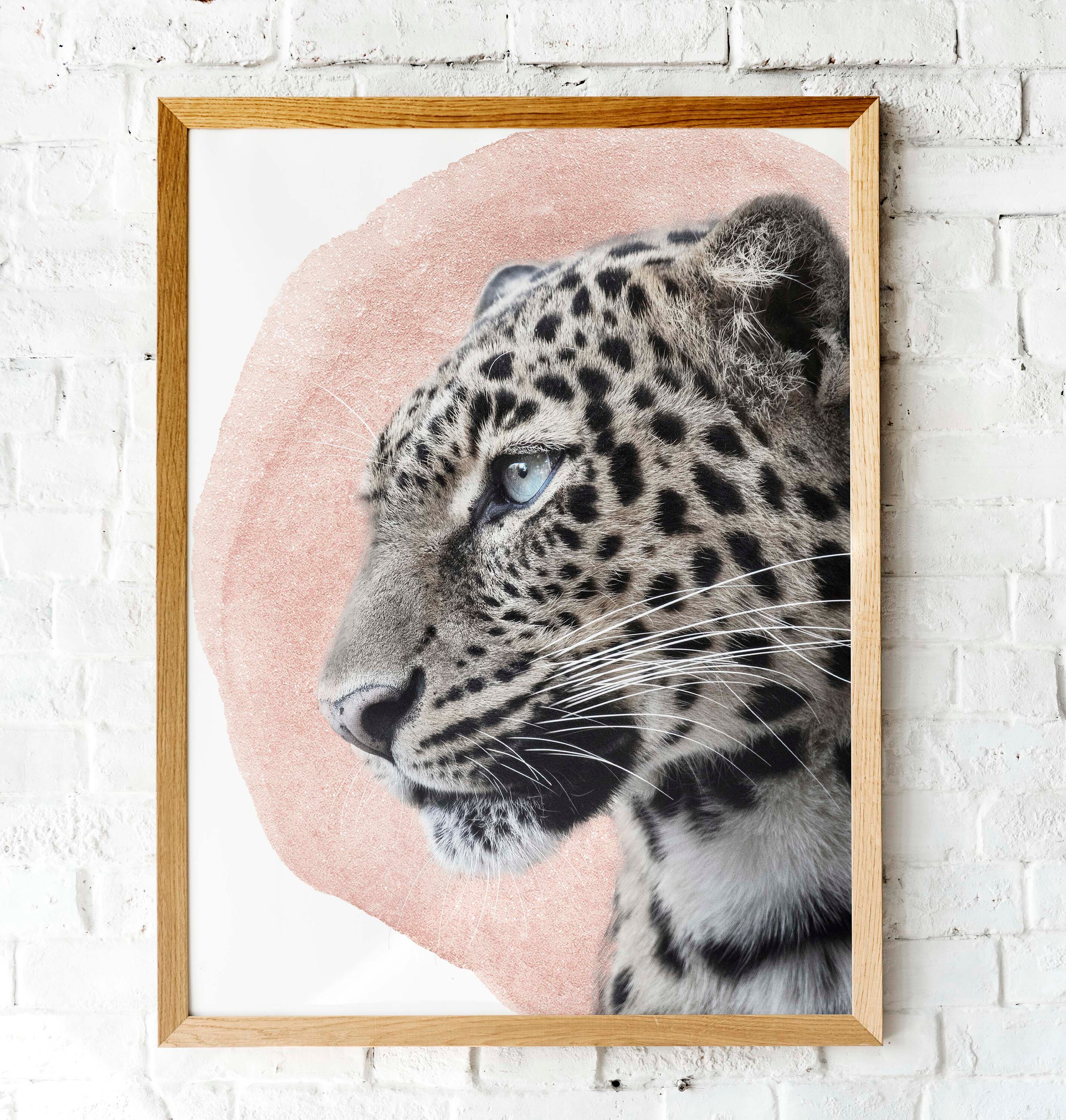 Leopard watercolor art print Printable art | Etsy