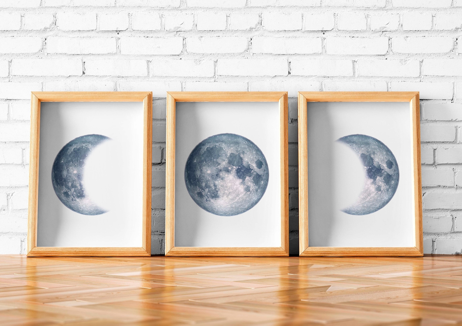Printable Art Moon Phases Print Full Moon Half Moon Printable | Etsy