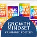 Set of 8 Growth Mindset Classroom PRINTABLE Posters Rainbow - Etsy