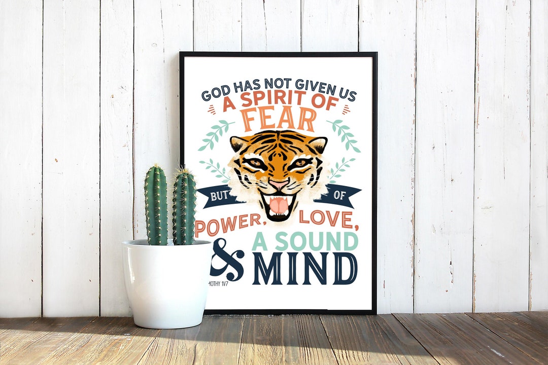 Power, Love & Sound Mind | 2 Timothy 1v7 | Printable Scripture Poster ...
