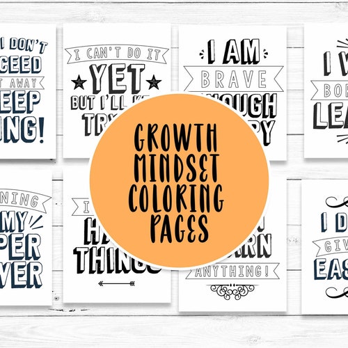 Set of 8 Growth Mindset Classroom PRINTABLE Posters Rainbow | Etsy