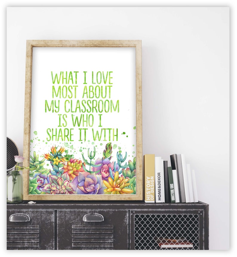 Classroom decor Printable art What I love most about my | Etsy
