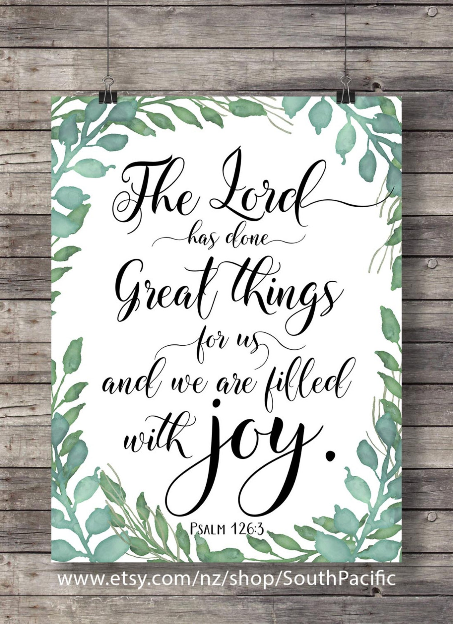 Bible Verse Watercolor Psalms Scripture Print the Lord Has | Etsy