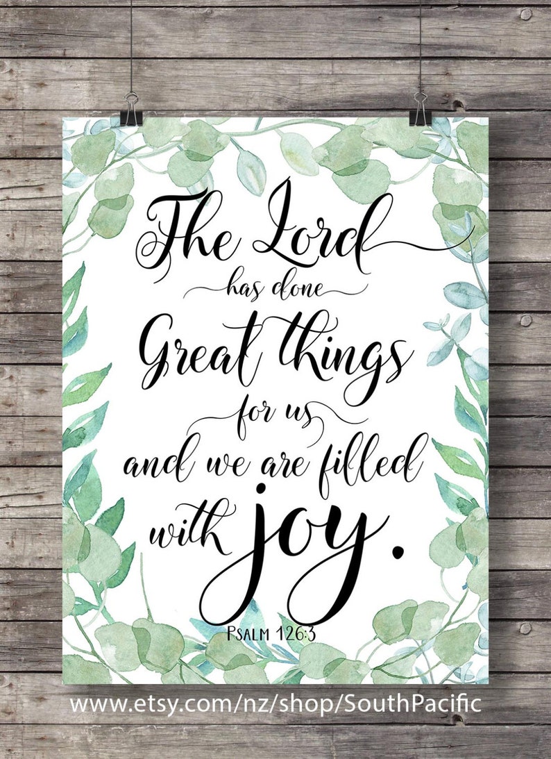 Bible Verse Watercolor Psalms Scripture Print the Lord Has | Etsy