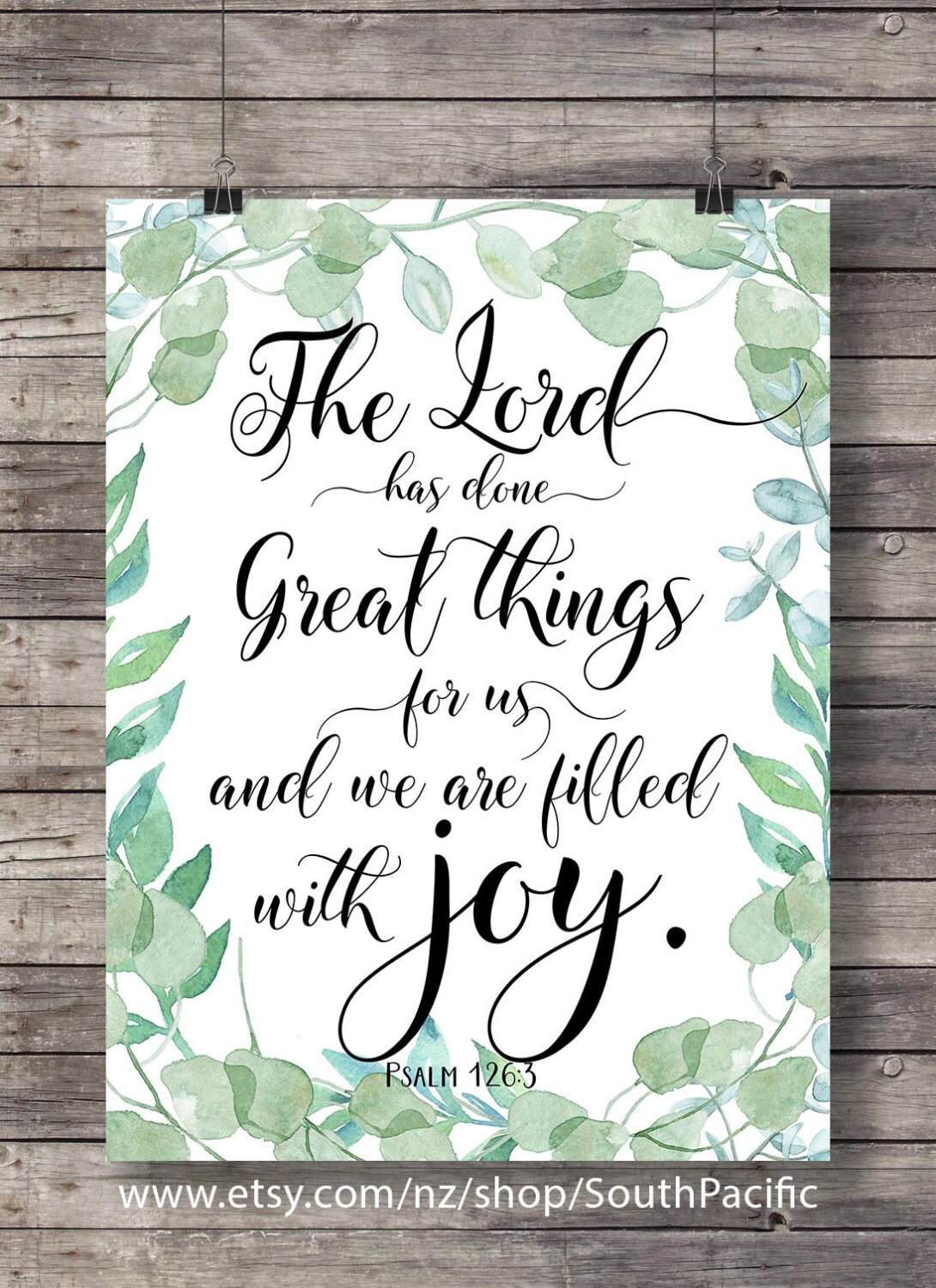 Bible verse Watercolor Psalms Scripture print The Lord has | Etsy