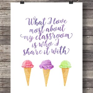 Classroom Art What I Love Most About My Classroom Printable Art ...