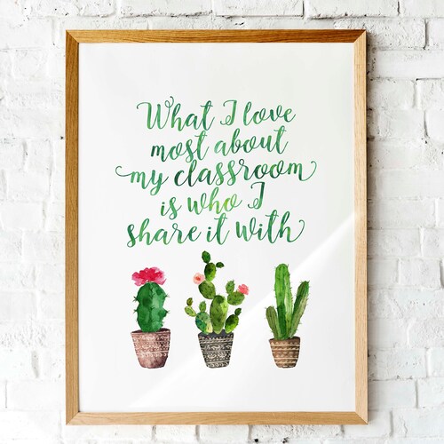 Classroom Decor Printable Art What I Love Most About My - Etsy