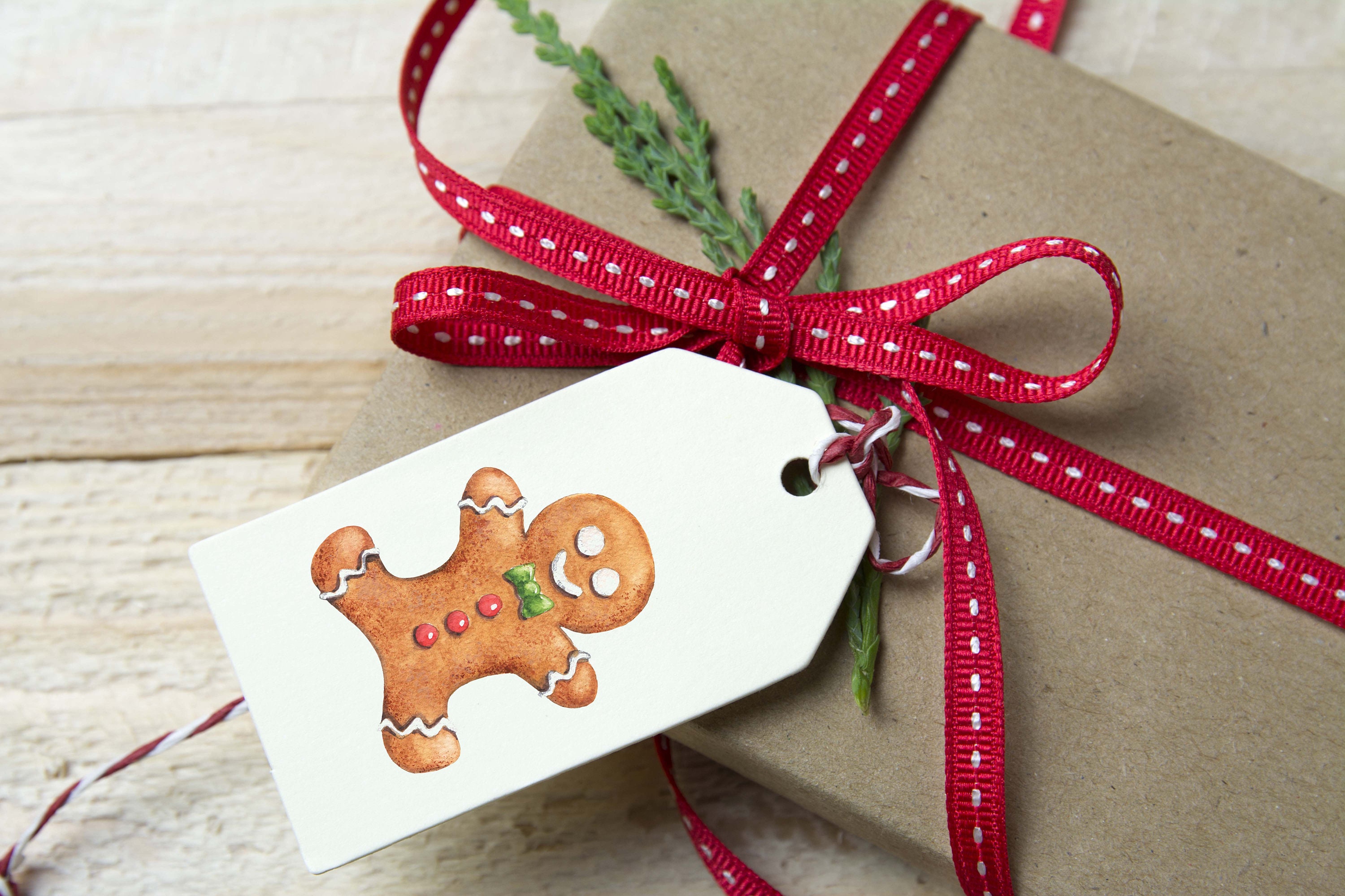 Made with love watercolor printable gift tags Holiday | Etsy