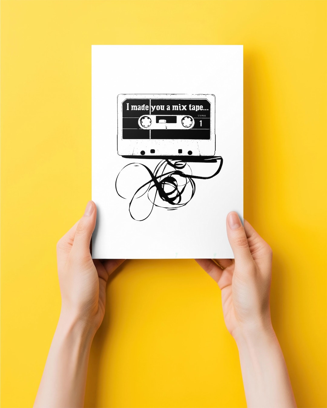 I Made You a Mix Tape | Printable Art 1980's Cassette Printable Wall ...