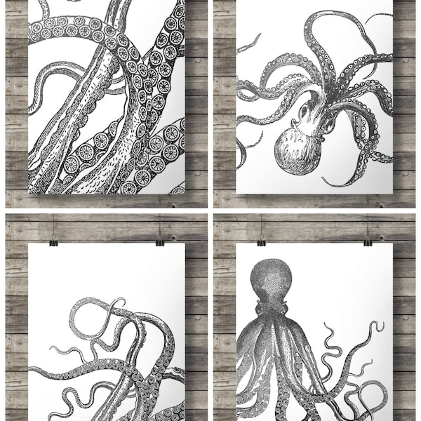 Octopus Art Print - Etsy