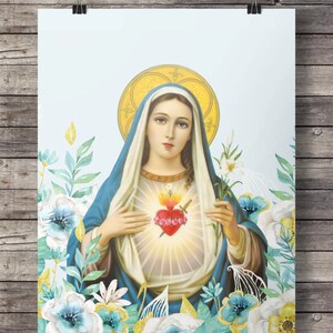 Mary Our Lady Art Printable Catholic Vintage Printable Wall - Etsy