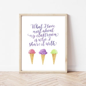 Classroom Art What I Love Most About My Classroom Printable Art ...