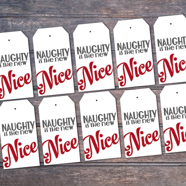Naughty or Nice Tags - Etsy