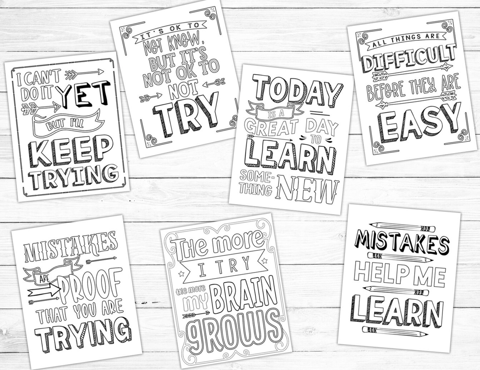 20 Growth Mindset Coloring Pages PRINTABLE Mindset Resources - Etsy Canada