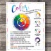 Color Poster Art Classroom Printable Color Theory Wall Art - Etsy