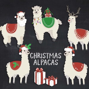 Christmas Alpaca Llama Digital Clip Art Png Files - Etsy