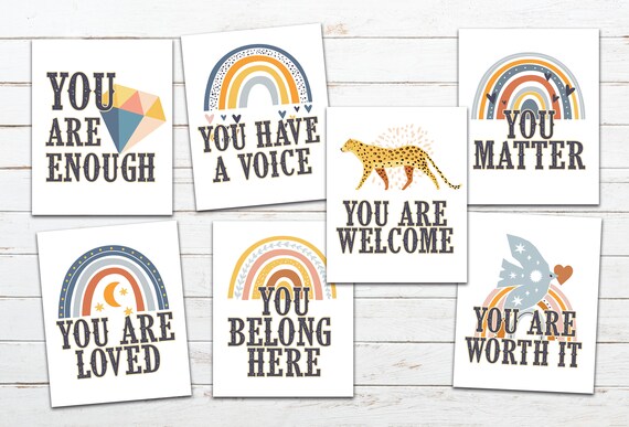 Set of 7 Printable Classroom Posters Neutral Colors - Etsy