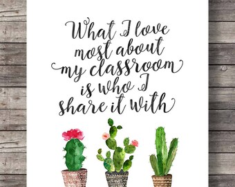 Classroom Printable Art What I Love Most About My Classroom is | Etsy