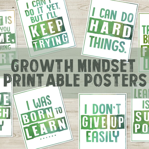 Growth Mindset Poster - Etsy