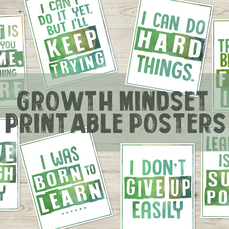 Growth Mindset Poster - Etsy
