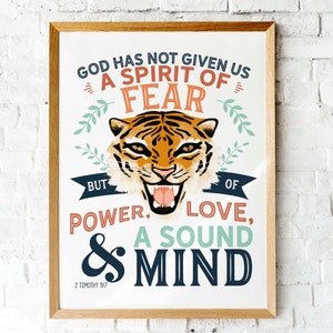 Power, Love & Sound Mind 2 Timothy 1v7 Printable Scripture Poster - Etsy