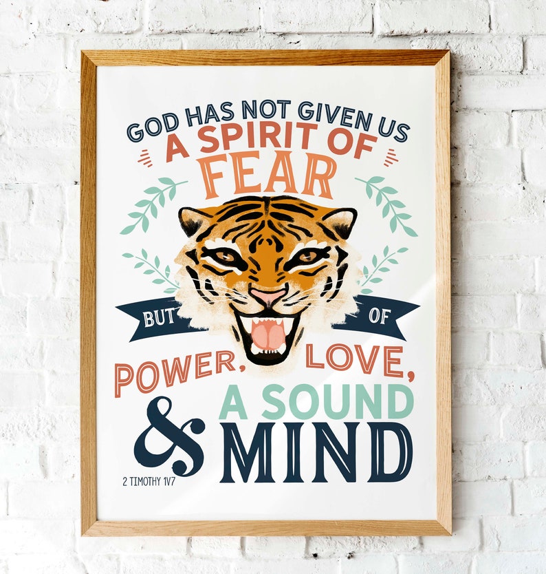Power Love & Sound Mind 2 Timothy 1v7 Printable Scripture - Etsy