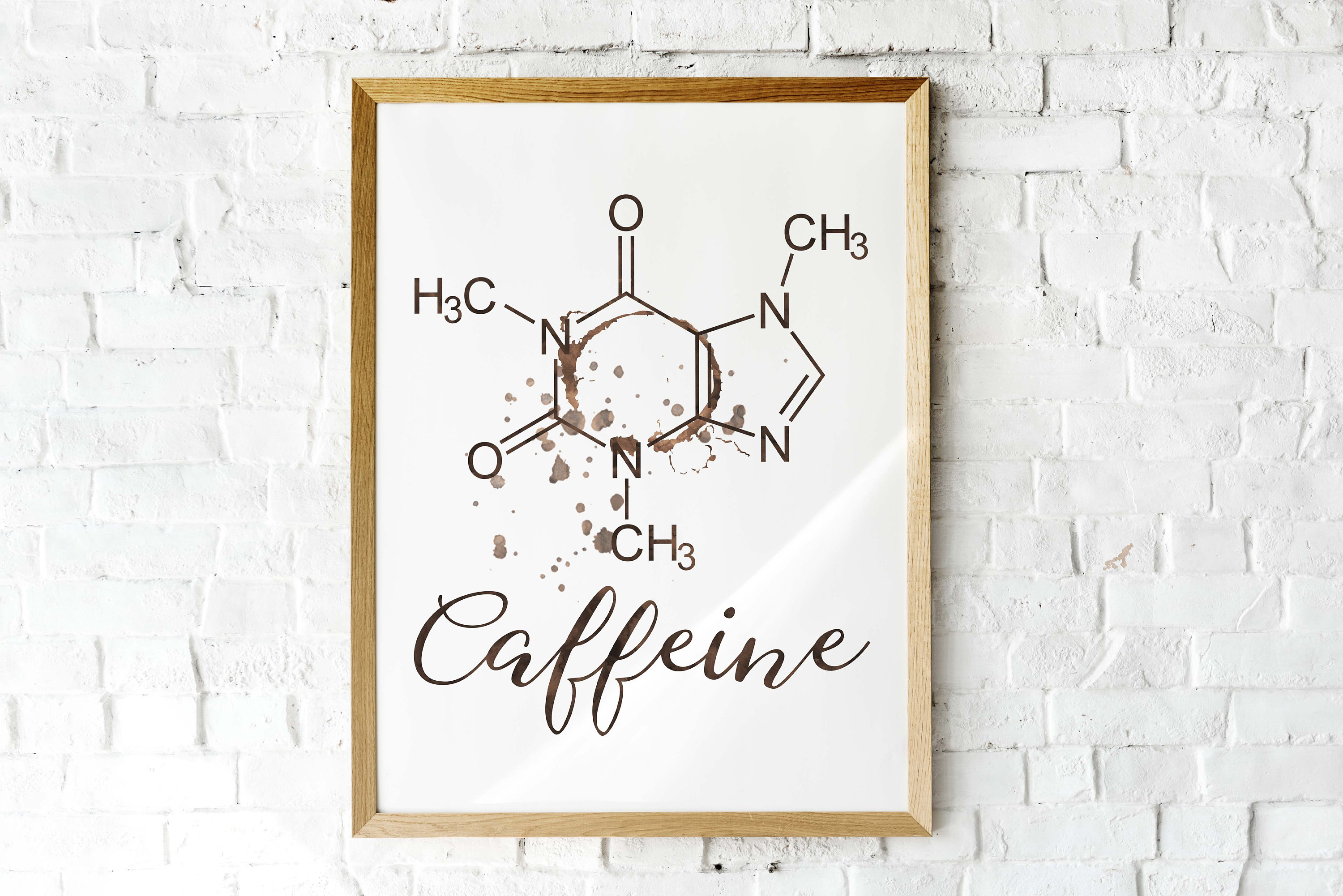 Coffee Printable Art Caffeine Molecule Scientific Art | Etsy Canada
