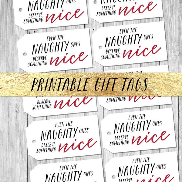 Naughty or Nice Tags - Etsy
