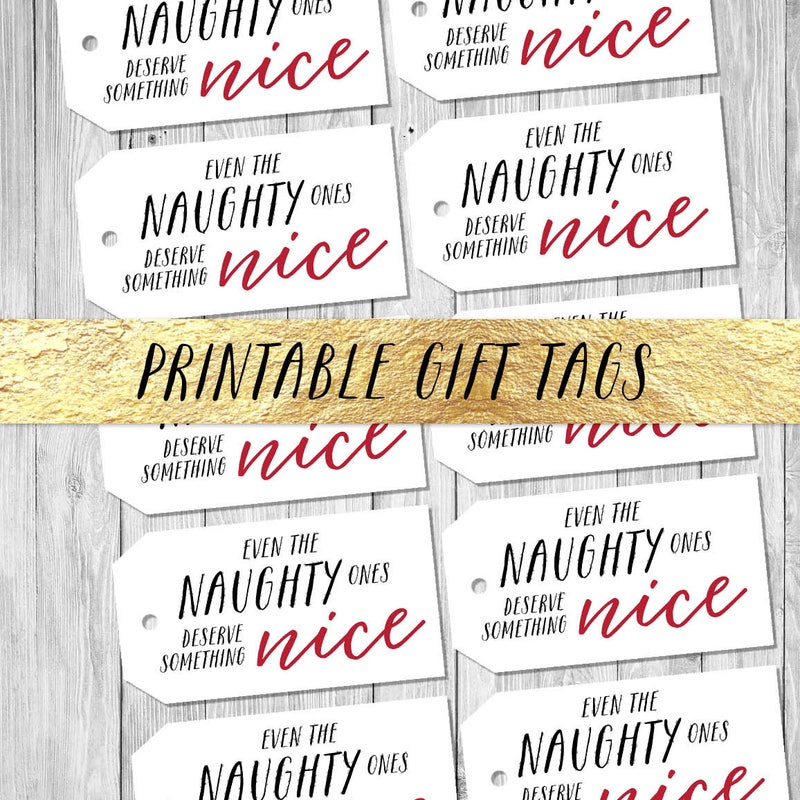 Naughty or Nice Tags - Etsy