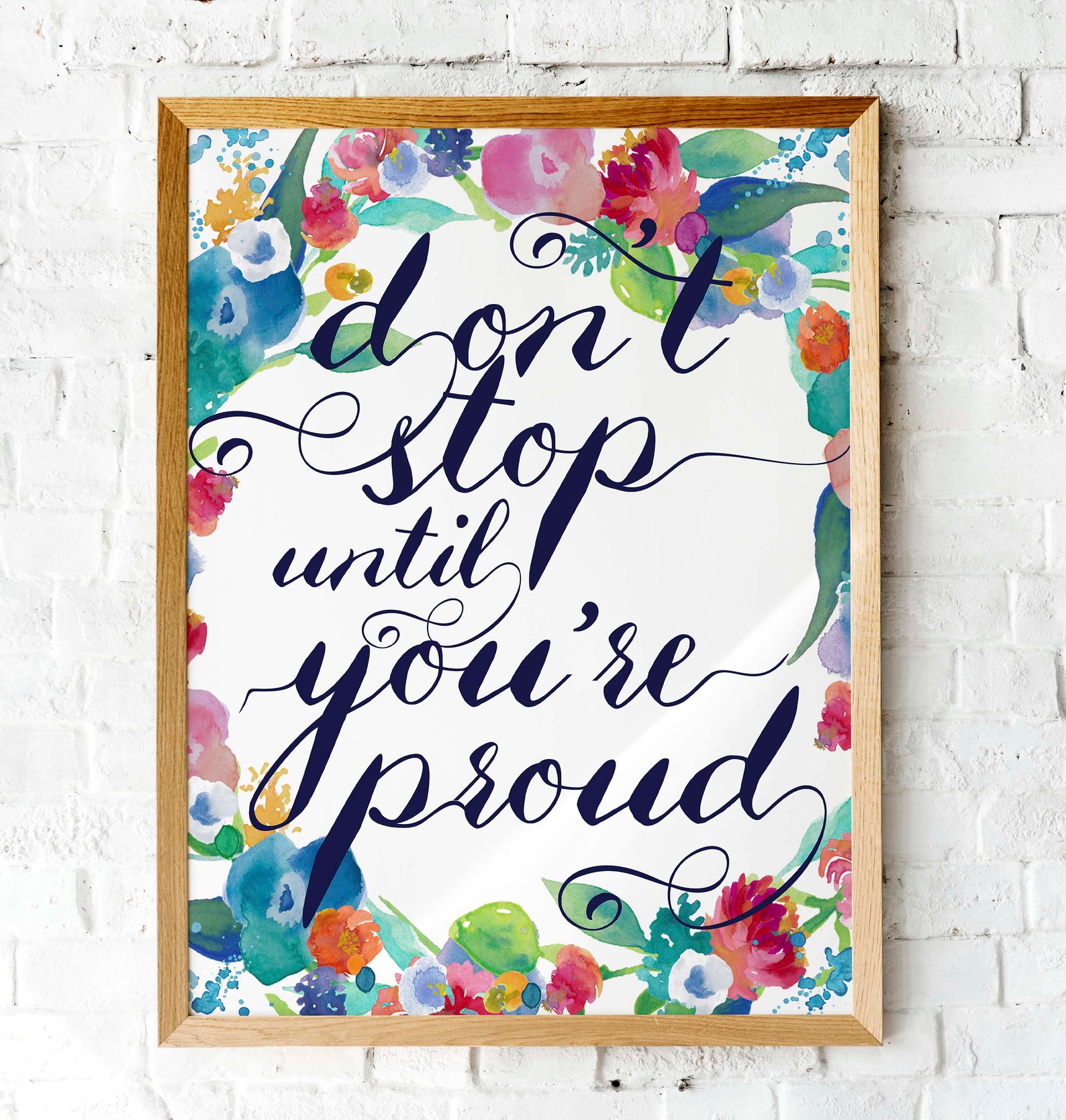 Don't Stop Until You're Proud Printable Art | Etsy