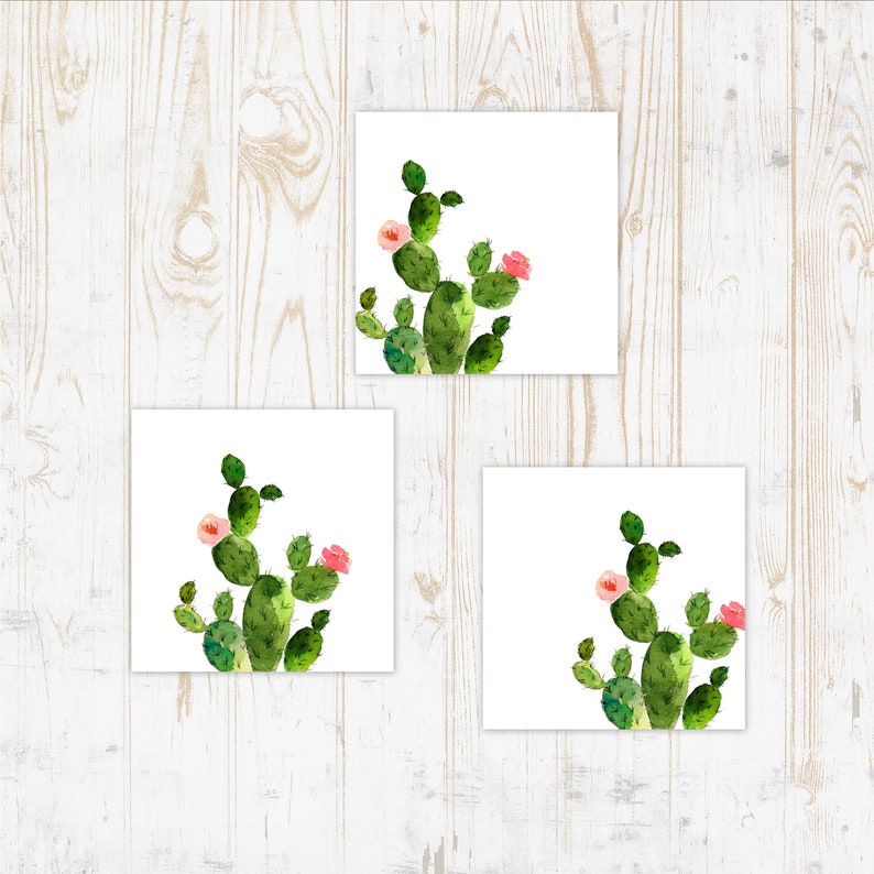 Cactus Gift Tags Watercolor Cactus Printable Cacti Botanical Gift Tags ...