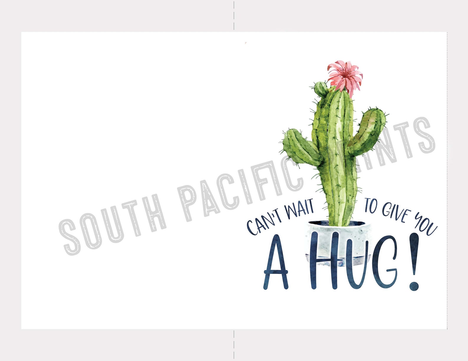 5x7 Printable Card Can't Wait to Give You a Hug | Etsy