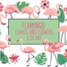 Flamingo Tropical Digital Clip Art Png Files Leaves (Instant Download ...