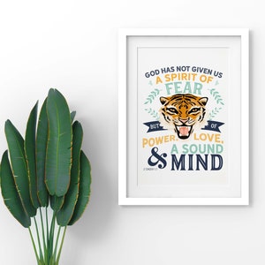 Power Love & Sound Mind Be Strong and Courageous Set of | Etsy