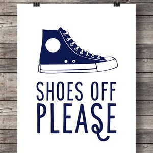 Shoes off Please Printable Shoes off Sign Sneakers High-tops Hand ...