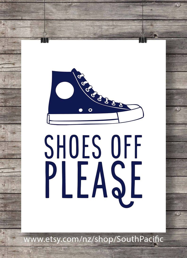 Shoes off Please Printable Shoes off Sign Sneakers High-tops - Etsy