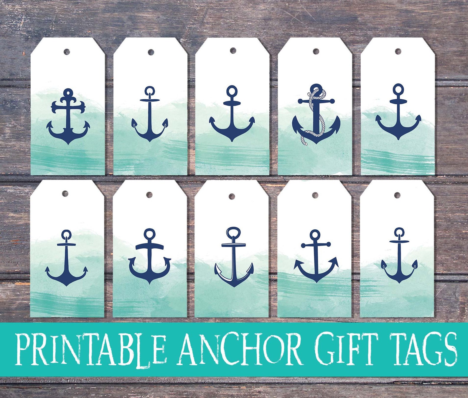 Gift Tags Printable Nautical Gift Tags Birthday Gift Tags - Etsy