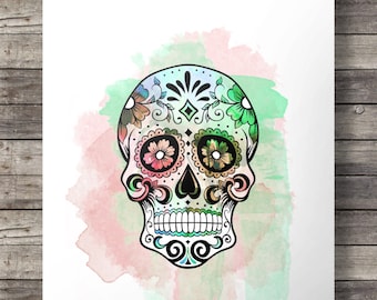 Mexican Culture, Artwork, Illustration, Calavera, Digital, Art Print ...