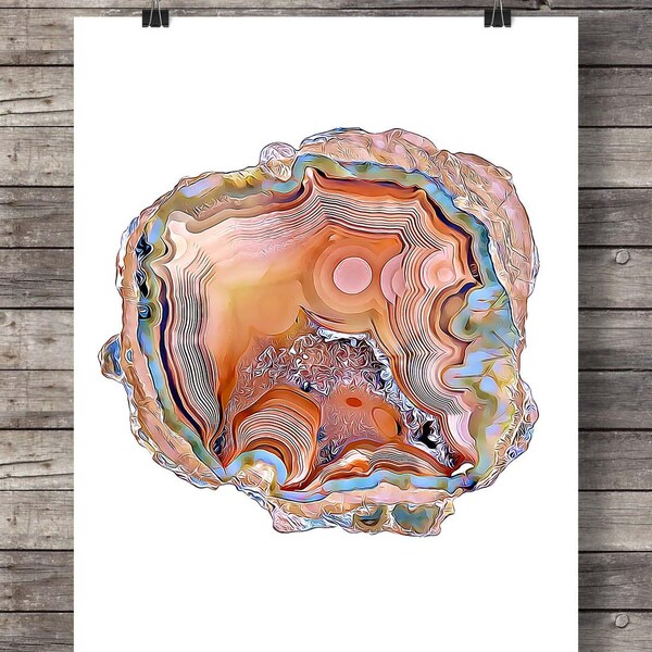 Agate Art Print - Etsy