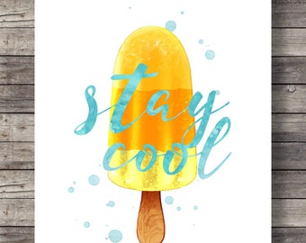 Popsicle print | Etsy