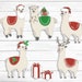 Christmas Alpaca Llama Digital Clip Art Png Files - Etsy