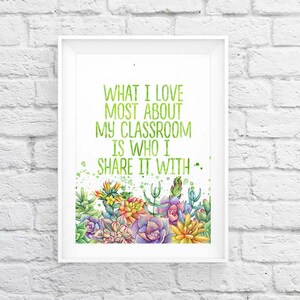 Classroom Decor Printable Art What I Love Most About My Classroom is ...